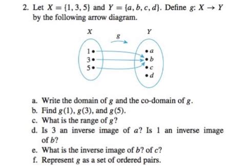 solved 2 let x 1 3 5] and y a b c d define g x y by