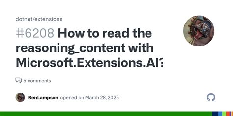 How To Read The Reasoningcontent With Microsoftextensionsai · Issue