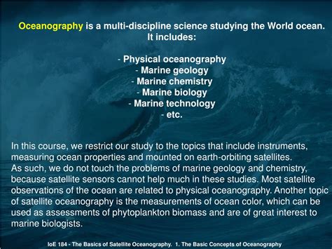 Ppt Satellite Oceanography Basics Driven Ocean Currents Powerpoint