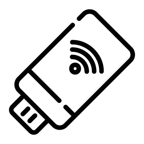 Usb Modem Line Icon Background White 36529128 Vector Art At Vecteezy