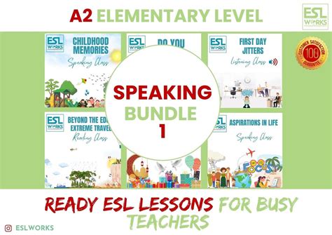 6 Esl Lessons A2 Elementary Level Pack 1 Perfect For Online