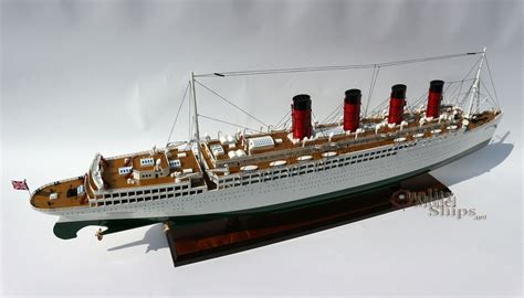 Rms Mauretania 1933 Cunard Line Ocean Liner Wooden Ship Model 38 Scale