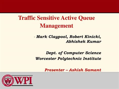 Ppt Traffic Sensitive Active Queue Management Powerpoint Presentation