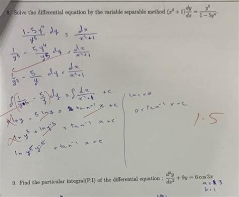solved 8 solve the differential equation by the variable
