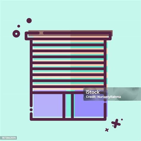 아이콘 수평 블라인드 커튼 기호와 관련이 있습니다 Mbe 스타일 심플한 디자인 편집 가능 간단한 일러스트레이션 블라인드에 대한 스톡 벡터 아트 및 기타 이미지 Istock