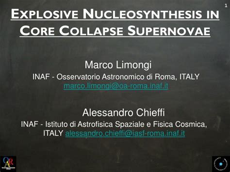 Ppt Explosive Nucleosynthesis In Core Collapse Supernovae Powerpoint