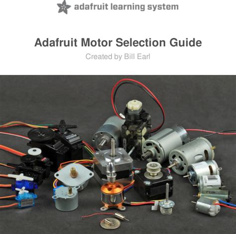Adafruit Motor Selection Guide
