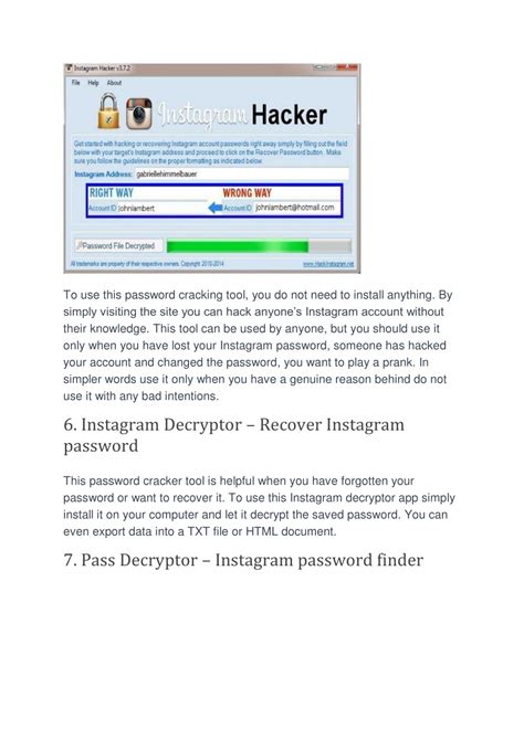 Ppt Top 7 Instagram Password Cracker Tools Powerpoint Presentation Free Download Id 9771302
