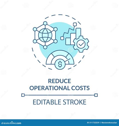 Operational Costs Icon Linear Design Vector Illustration 293157816