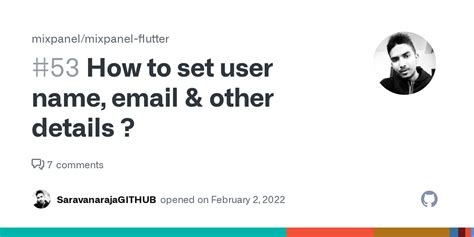 How To Set User Name Email And Other Details · Issue 53 · Mixpanel