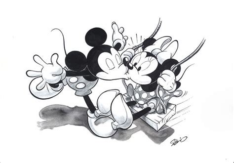 Minnie And Mickey Mouse Kissing Drawings