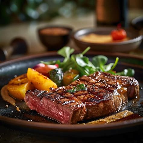 Premium Ai Image Culinary Masterpiece Seared Steak With Seasonal Veggies