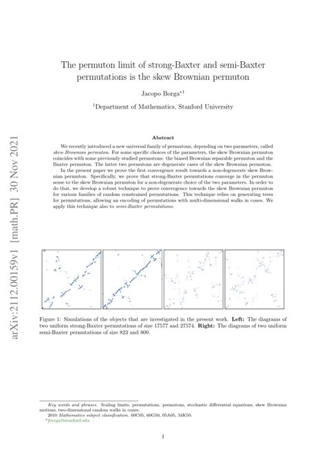 Pdf The Permuton Limit Of Strong Baxter And Semi Baxter Permutations