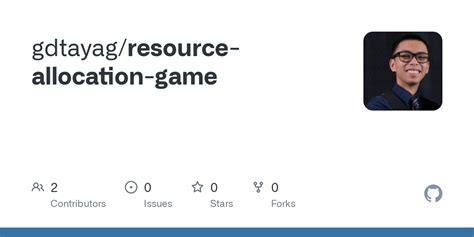 Github Gdtayagresource Allocation Game