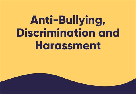Anti Bullying Discrimination And Harassment Workpro