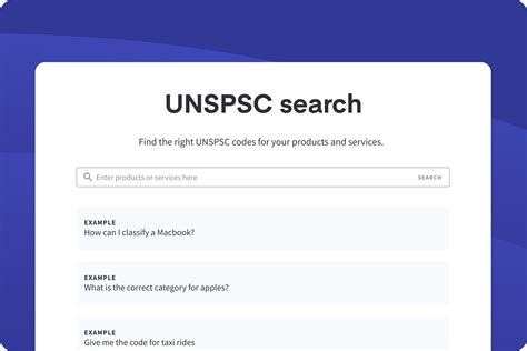 Unspsc Classification Qvalia