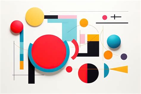 Premium Ai Image The World Of Abstract Art With Geometric Shapes With Visually Striking