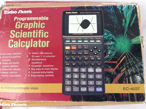 Vintage Radio Shack Programmable Graphic Scientific Calculator Ec 4037