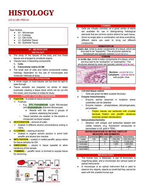 Histology Lecandlab Pdf