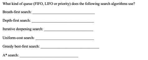 Solved What Kind Of Queue Fifo Lifo Or Priority Does The