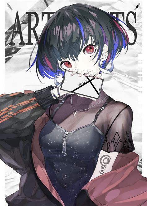 Jitter K Original Looking Away Absurdres Commentary English