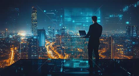 미래의 노트북을 사용하는 사람