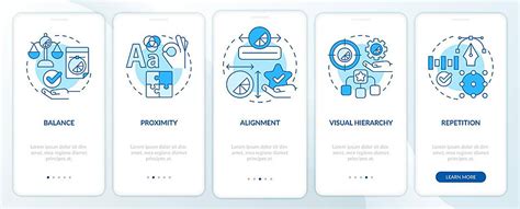 Onboarding Mobile App Screen With Blue Graphic Design Principles Vector Site Layout Logo Png