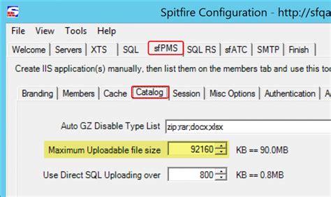 Maximum File Size Spitfire Client Services
