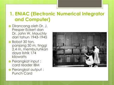 Electronic Numerical Integrator And Computer