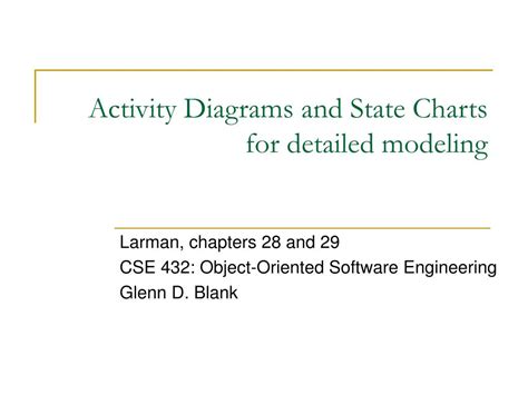 Ppt Activity Diagrams And State Charts For Detailed Modeling