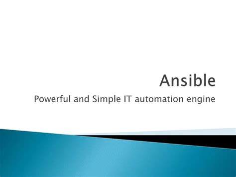 Ansible Presentation Pptx