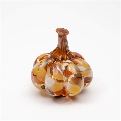 Rust And Honey Mini Organic Handblown Glass Pumpkin 2bglass Hot Shop And Showroom