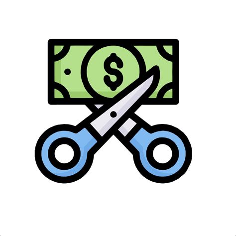 Scissors Cutting Money Icon 51851278 Vector Art At Vecteezy