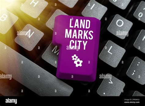 Writing Displaying Text Land Marks City Business Approach Important