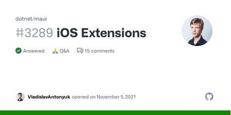 Ios Extensions · Dotnet Maui · Discussion 3289 · Github