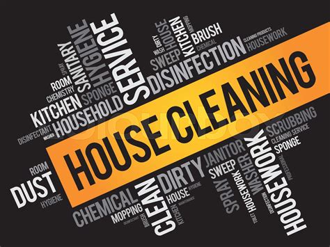 House Cleaning Word Cloud Collage Stock Vector Colourbox