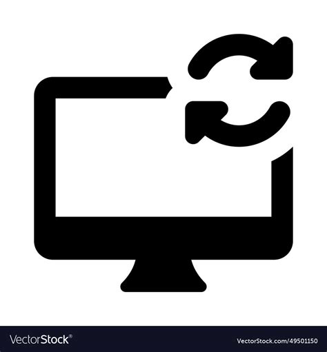 Repeating Task Or Process On Desktop Computer Vector Image