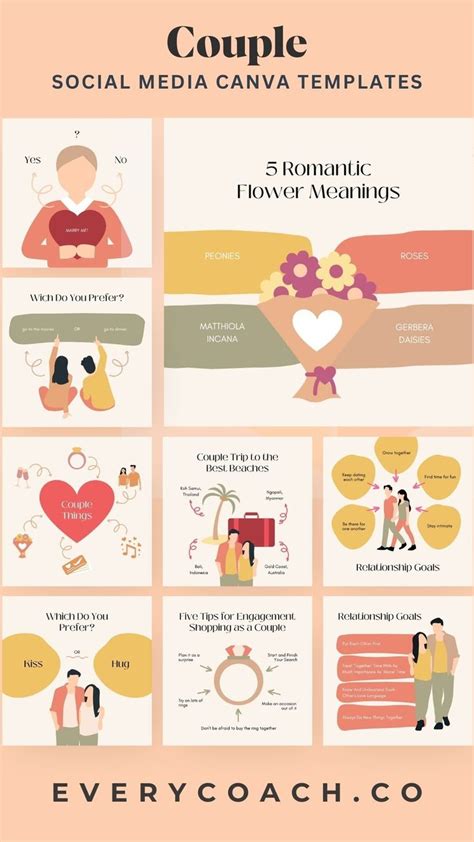 Free Couple Canva Templates Engagement Announcement Instagram