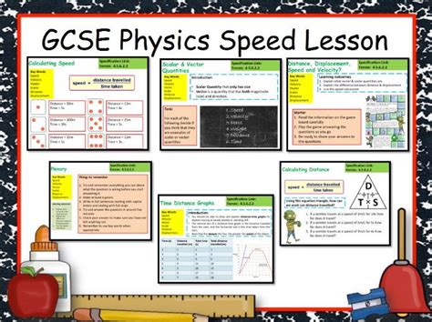 New AQA GCSE Physics Speed Time Relationship Lesson Teaching Resources