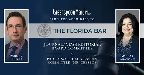 Crespo Maysonet Join Florida Bar Journal And Pro Bono Committees