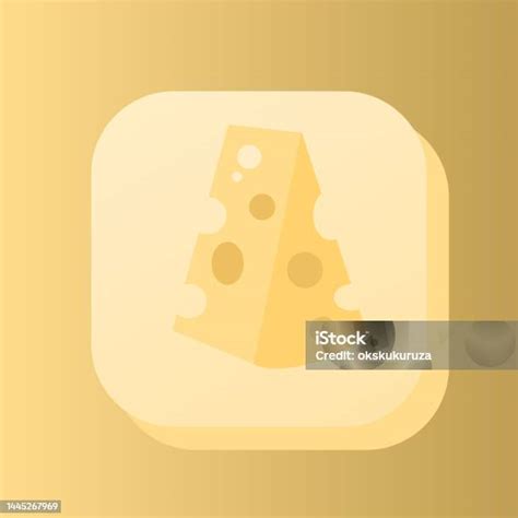 치즈 3d 단추 윤곽선 아이콘입니다 건강 한 영양 개념입니다 노란색 배경에 격리된 치즈 삼각형 3d 기호 기호 벡터 그림 0명에 대한 스톡 벡터 아트 및 기타 이미지