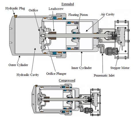 Sectional View Of The Oleo Strut Download Scientific Diagram