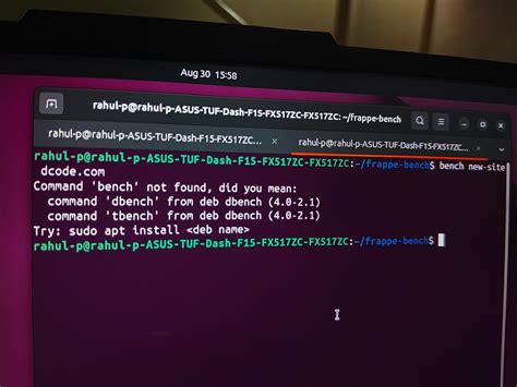 Not Able To Create A Site Setup Frappe Forum