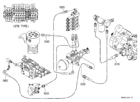 Kubota Kx080 4s2 E00200 Oil Piping Delivery 1 Parts And Diagram