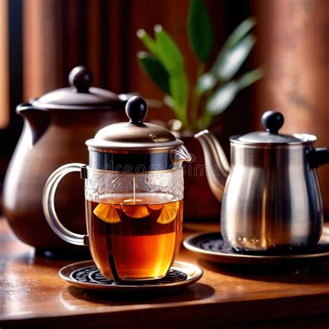 Tea Maker Chinese Teapot Made For Steeping Tea Leaves To Brew Tea Stock Illustration