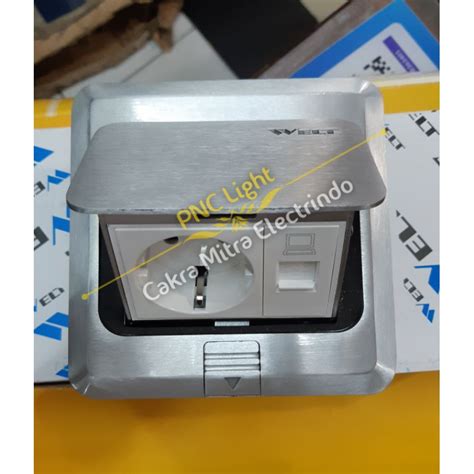 Jual Stop Kontak Lantai Floor Outlet Modul Arde Dan Data Cat 6 Shopee Indonesia