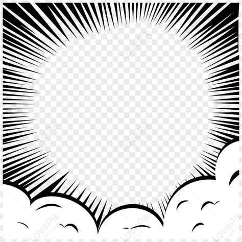 흑백 만화 스타일 속도 라인구름속도선포커스 Png 일러스트 무료 다운로드 Lovepik