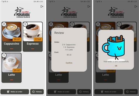 a coffee application built with flutter