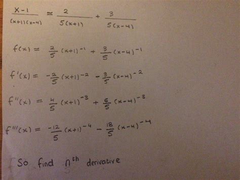 Finding A General Formula For The Nth Derivative Of A Partial Fraction