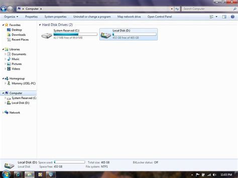 System Reserved C And Local Disk D Windows Forums